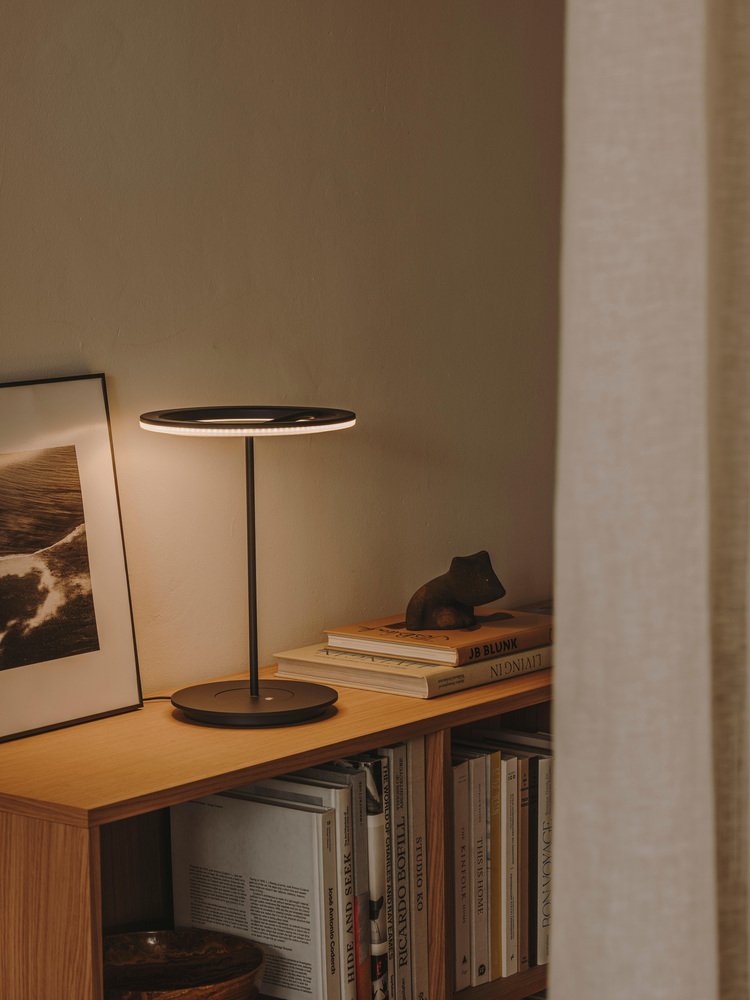 Large Graphite Sin Table Lamp with Shade by Antoni Arola for sale at Pamono