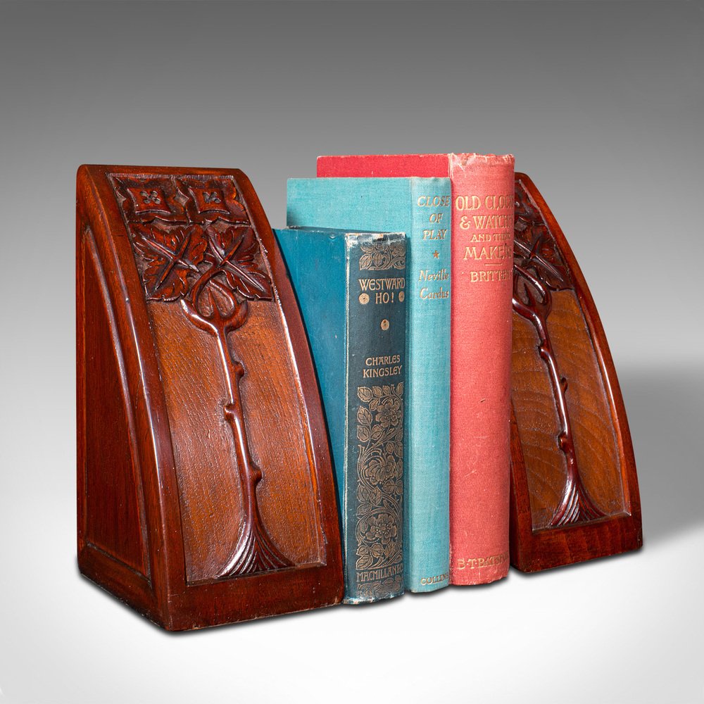 Art Nouveau English Weighted Bookends, 1910s, Set of 2 for sale at Pamono