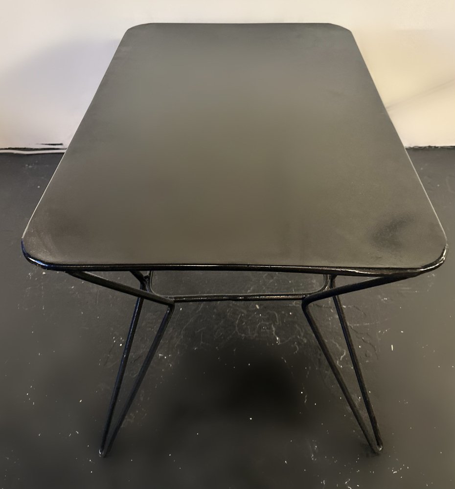 French Black Iron Table, 1950s for sale at Pamono