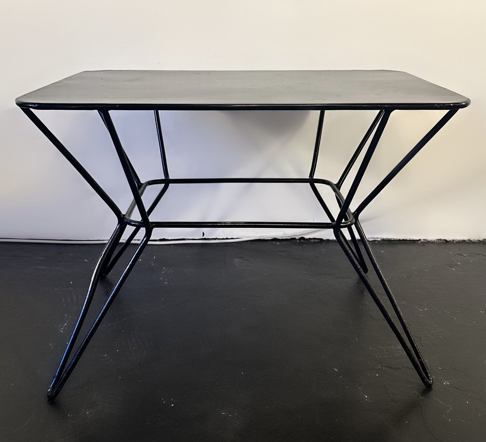 French Black Iron Table, 1950s for sale at Pamono