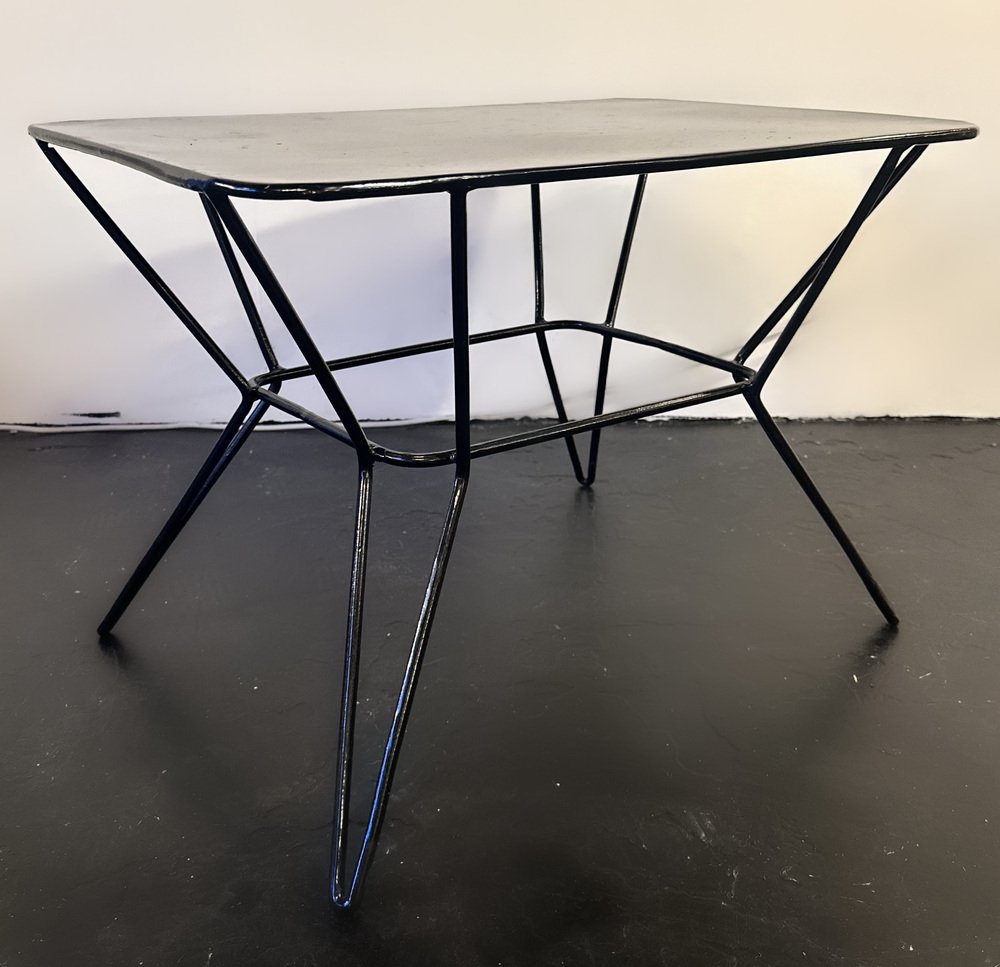 French Black Iron Table, 1950s for sale at Pamono