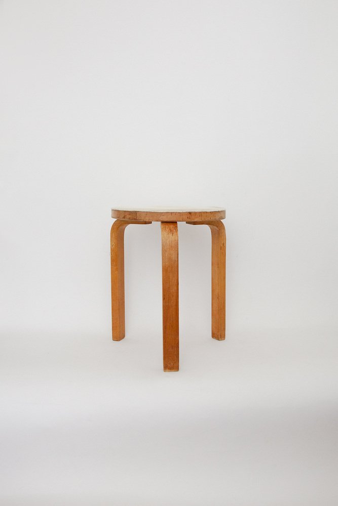 Tabouret Early en Cuir par Alvar Aalto pour OY Furniture and ...