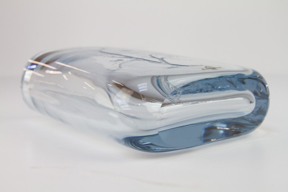 Swedish Blue Crystal Vase by Asta Strömberg for Strömbergshyttan, 1950s ...