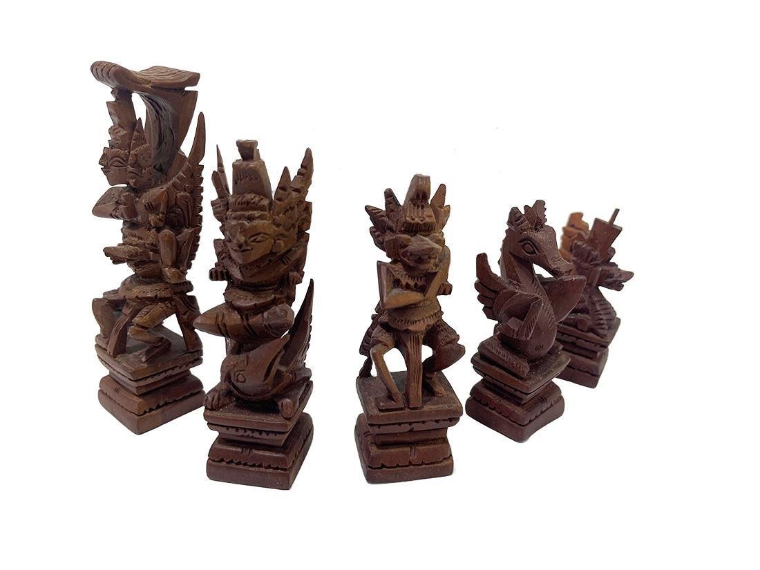 Balinese Chess Set in Box, 20th Century, Set of 33 for sale at Pamono