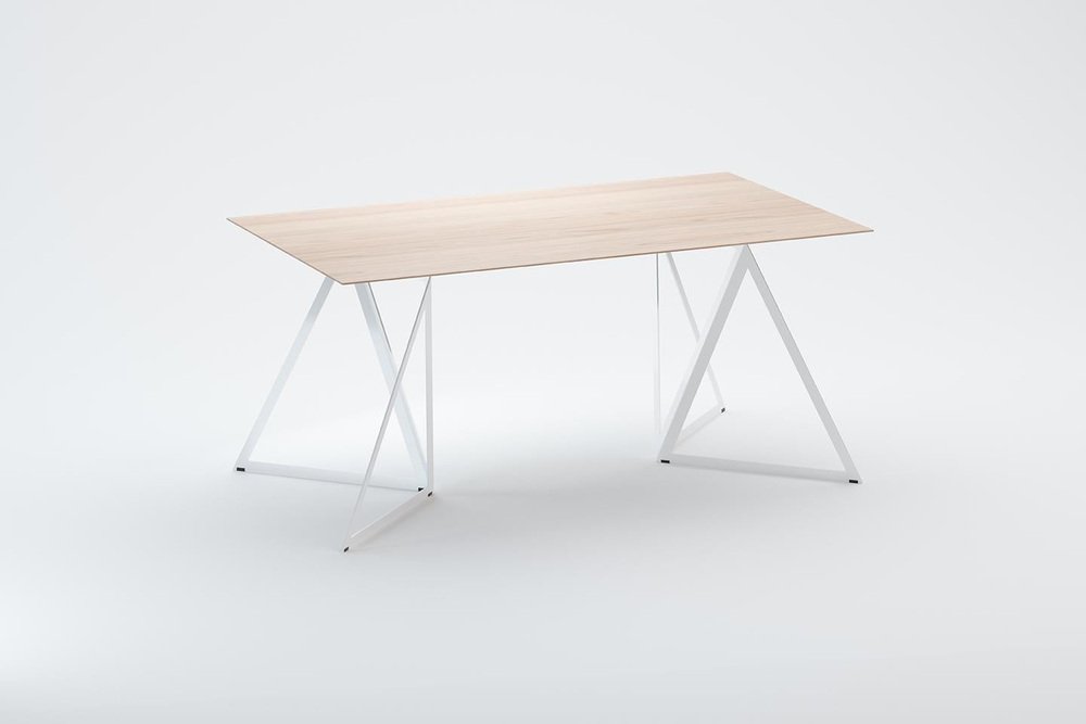 Steel Stand 200 Table in Walnut by Sebastian Scherer for sale at Pamono