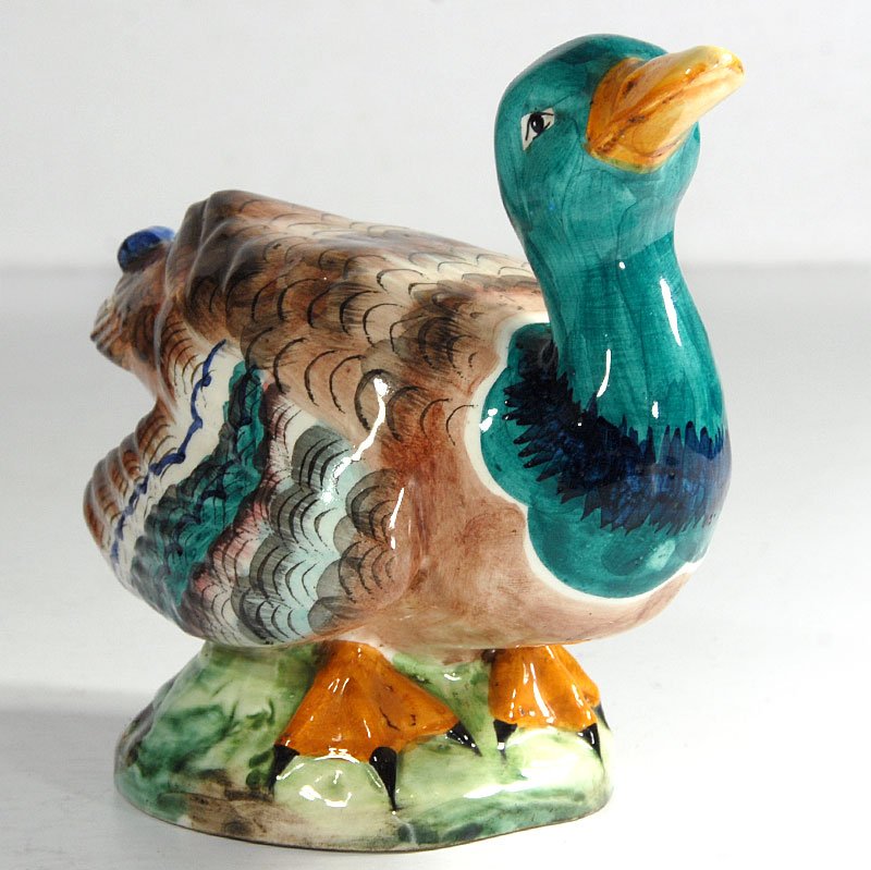 Italian Handpainted Duck Figurine, 1970s for sale at Pamono