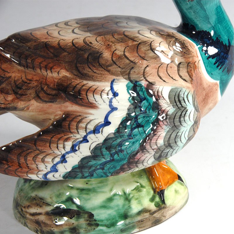 Italian Handpainted Duck Figurine, 1970s for sale at Pamono