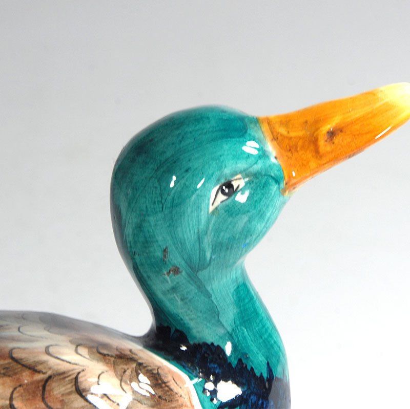 Italian Handpainted Duck Figurine, 1970s for sale at Pamono