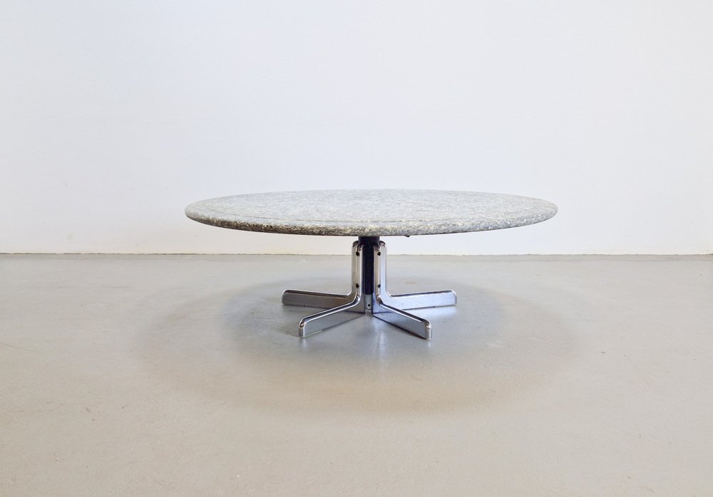 Table Basse Ronde en Granit par Ammannati & Vitelli pour Bruno Brunati ...