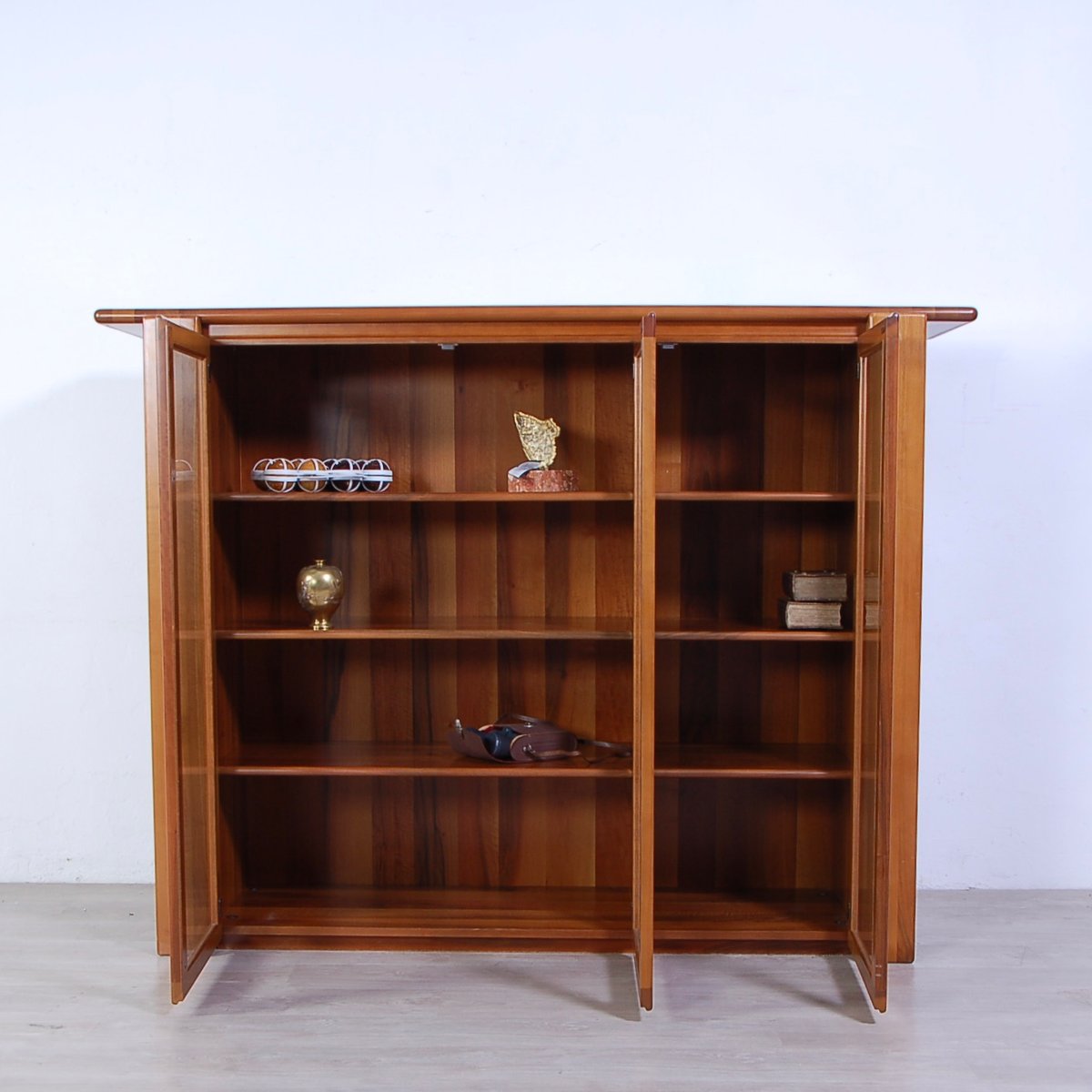 Sapporo Showcase with Walnut Doors by Mario Marenco for Mobilgirgi ...