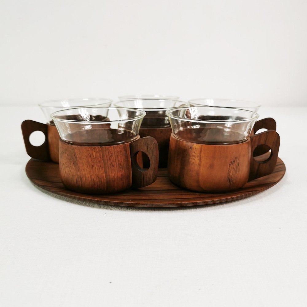 Teak Coffee and Tea Set from Schott & Gen, Mainz, Germany, 1970s, Set ...