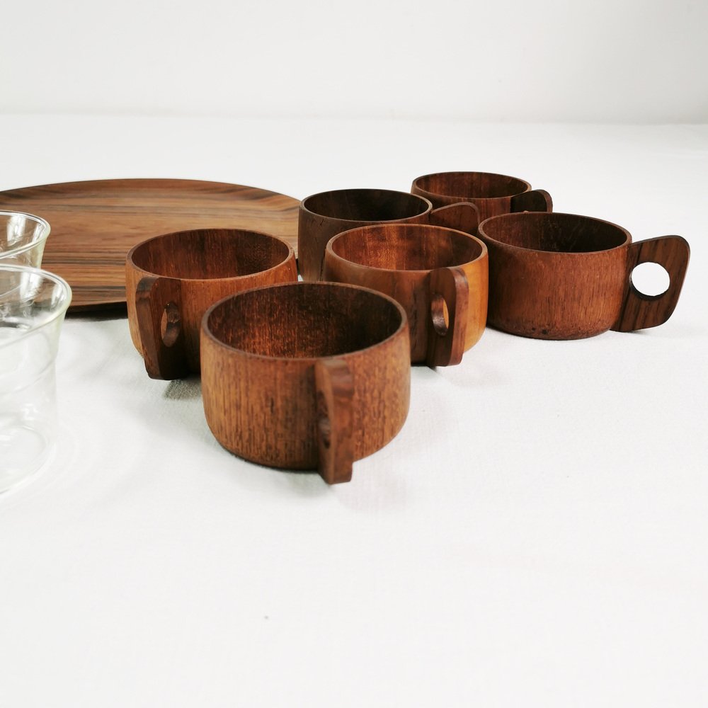 Teak Coffee and Tea Set from Schott & Gen, Mainz, Germany, 1970s, Set ...
