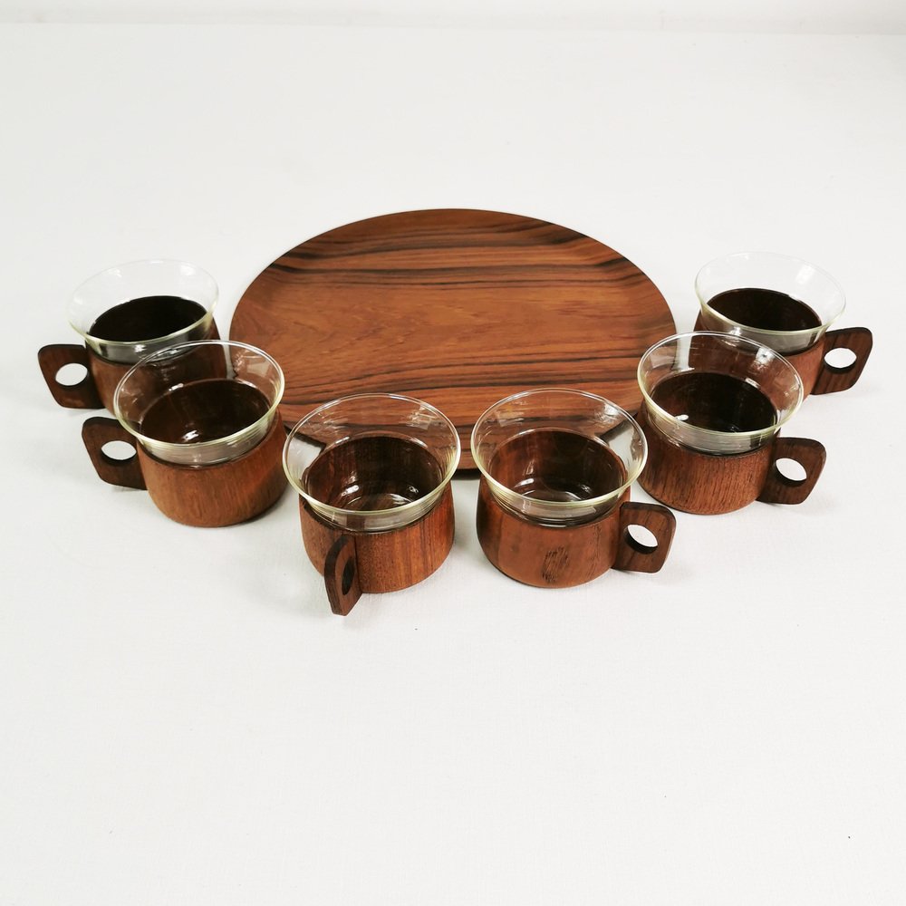 Teak Coffee and Tea Set from Schott & Gen, Mainz, Germany, 1970s, Set ...