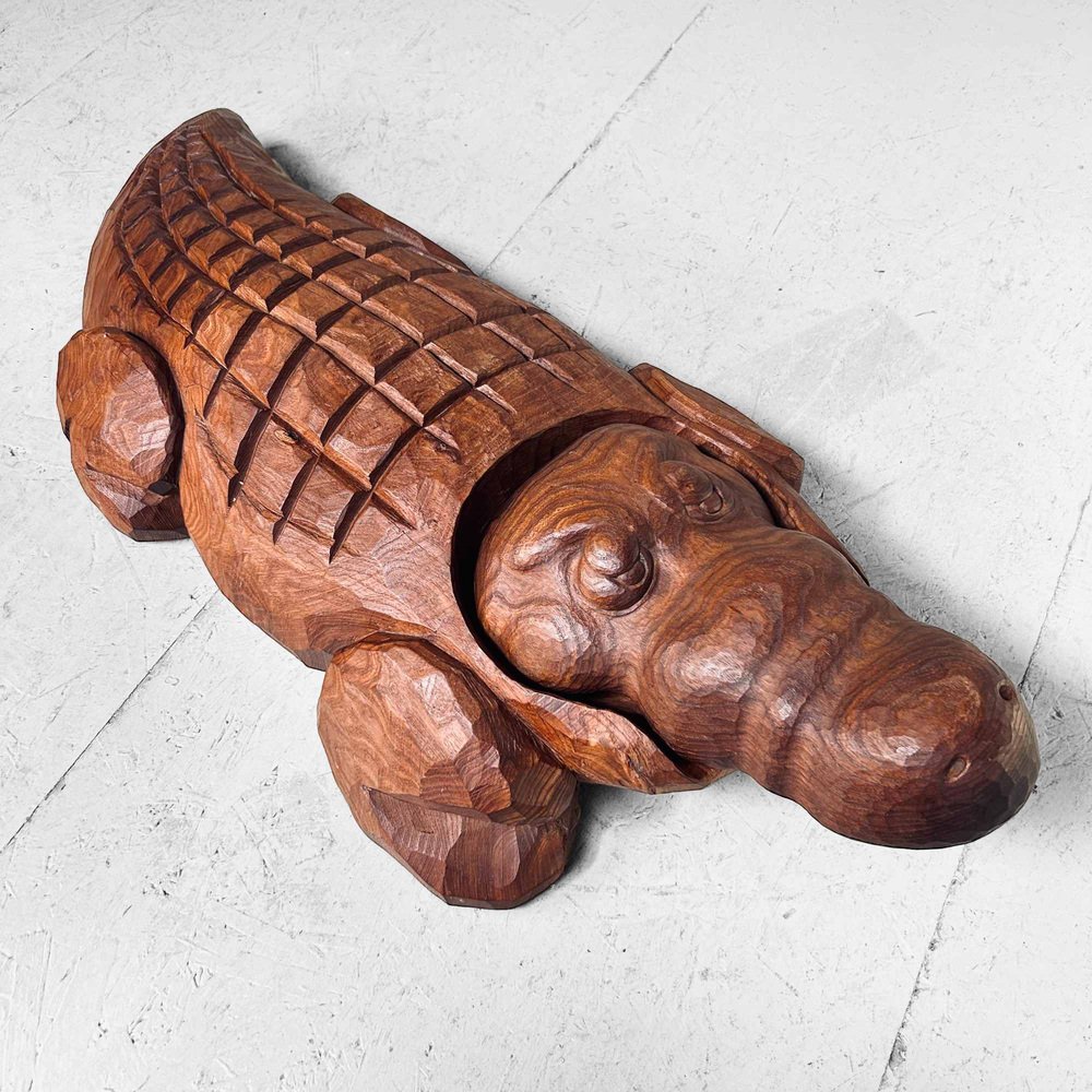 Decorative Crocodile Woodcarving, Japan, 2004 for sale at Pamono
