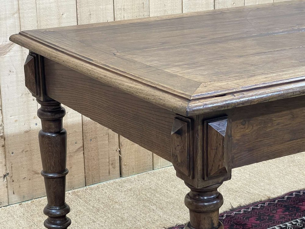 Oak Office Table with Drawer, 1930s for sale at Pamono