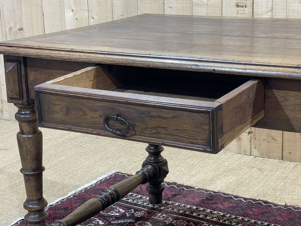 Oak Office Table with Drawer, 1930s for sale at Pamono