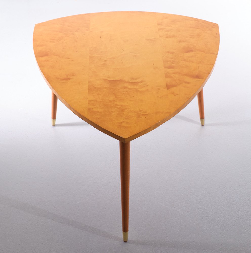 Maple Wood Triangle Coffee Table 1950s Holland from Pastoe, 1958 for ...