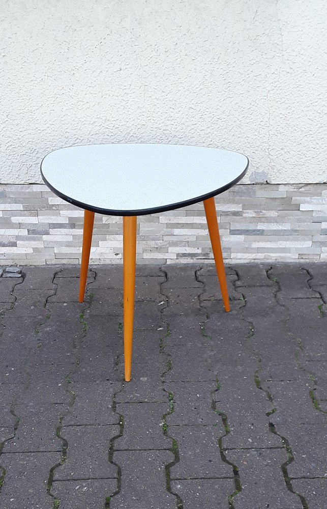 Vintage German Table with Resopal-Coated Plate in Triangular Basic ...