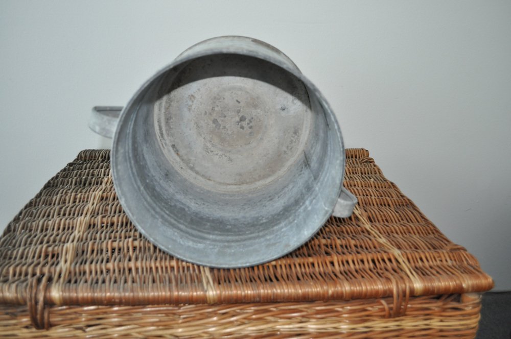 Vintage Galvanized Zinc Planter, 1950s for sale at Pamono