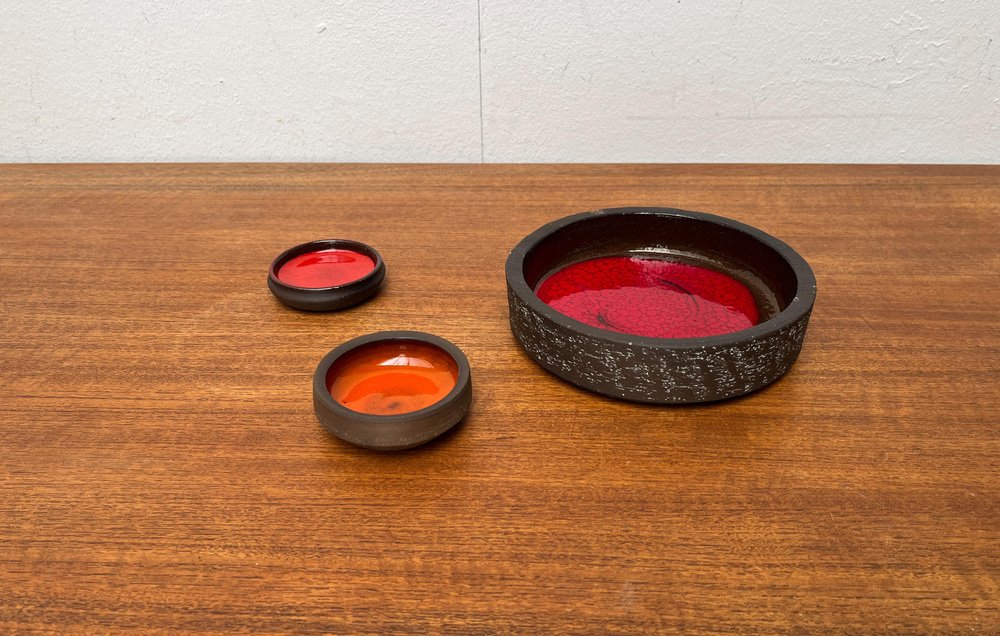 Mid-Century Danish Studio Pottery Bowls from Lehmann Pottery, 1960s ...