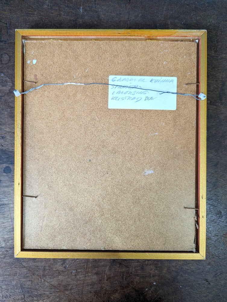 Sitting Still Portrait, Oil Painting, Framed for sale at Pamono