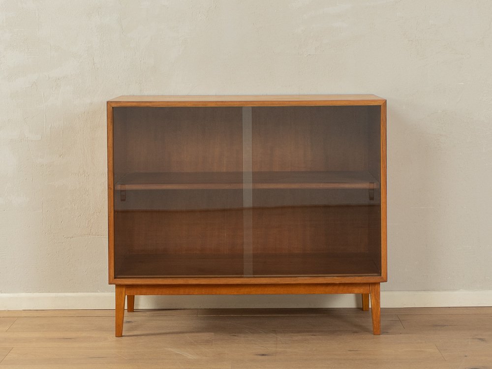 Glass & Walnut Showcase, 1960s for sale at Pamono