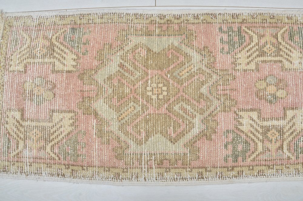 Small Turkish Faded Pastel Wool Rug, 1960s for sale at Pamono