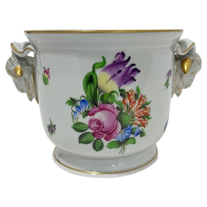 Porzellan Übertopf mit Tulpenmuster von Herend Hungary, 1960er bei ...