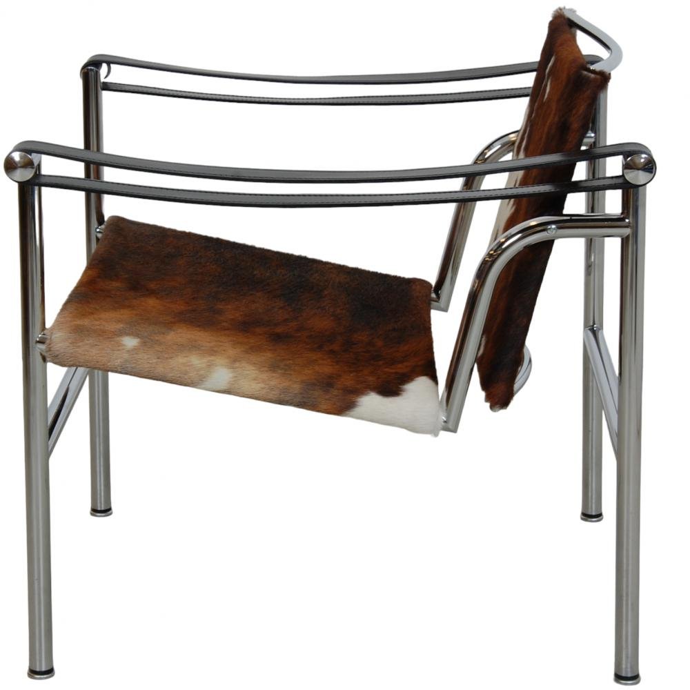 LC-1 Chair in Brown and White Ponyskin by Le Corbusier for Cassina for ...