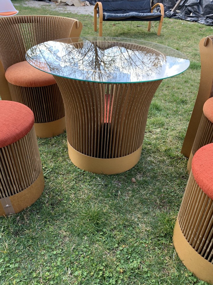 Mid-Century Modern Cardboard Set, 2000s, Set of 5 for sale at Pamono