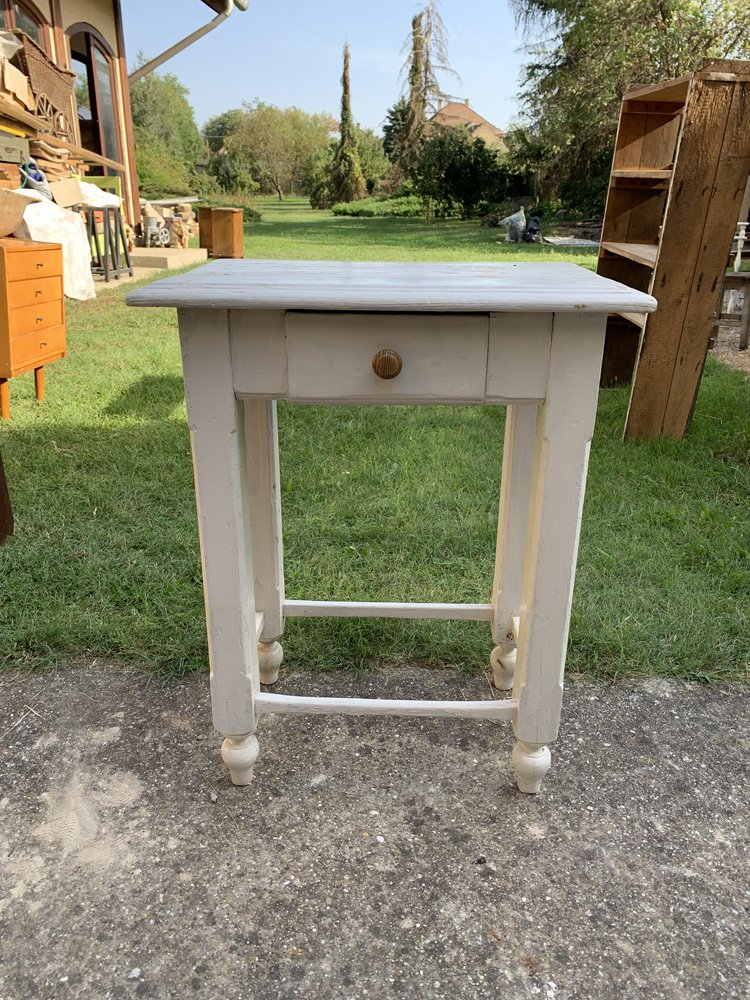 Small Hungarian White Side Table, 1920s for sale at Pamono