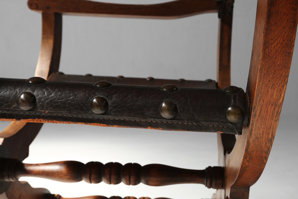 Neo-Renaissance Throne Chair, 1890s for sale at Pamono