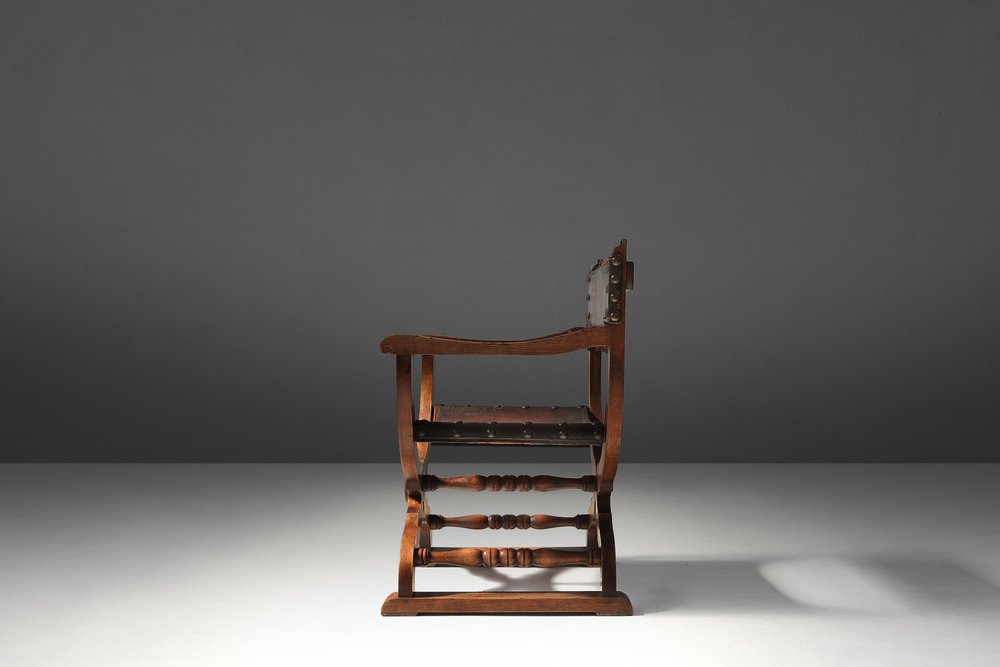 Neo-Renaissance Throne Chair, 1890s for sale at Pamono