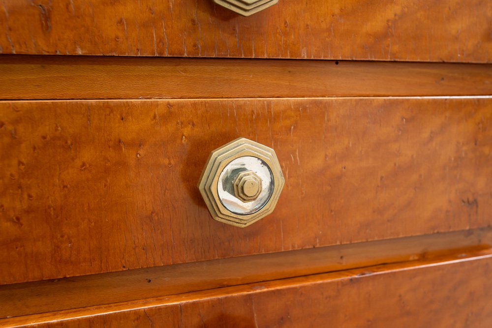 Large Art Deco French Dressing Table in Gilt Birch Root, 1920s for sale ...