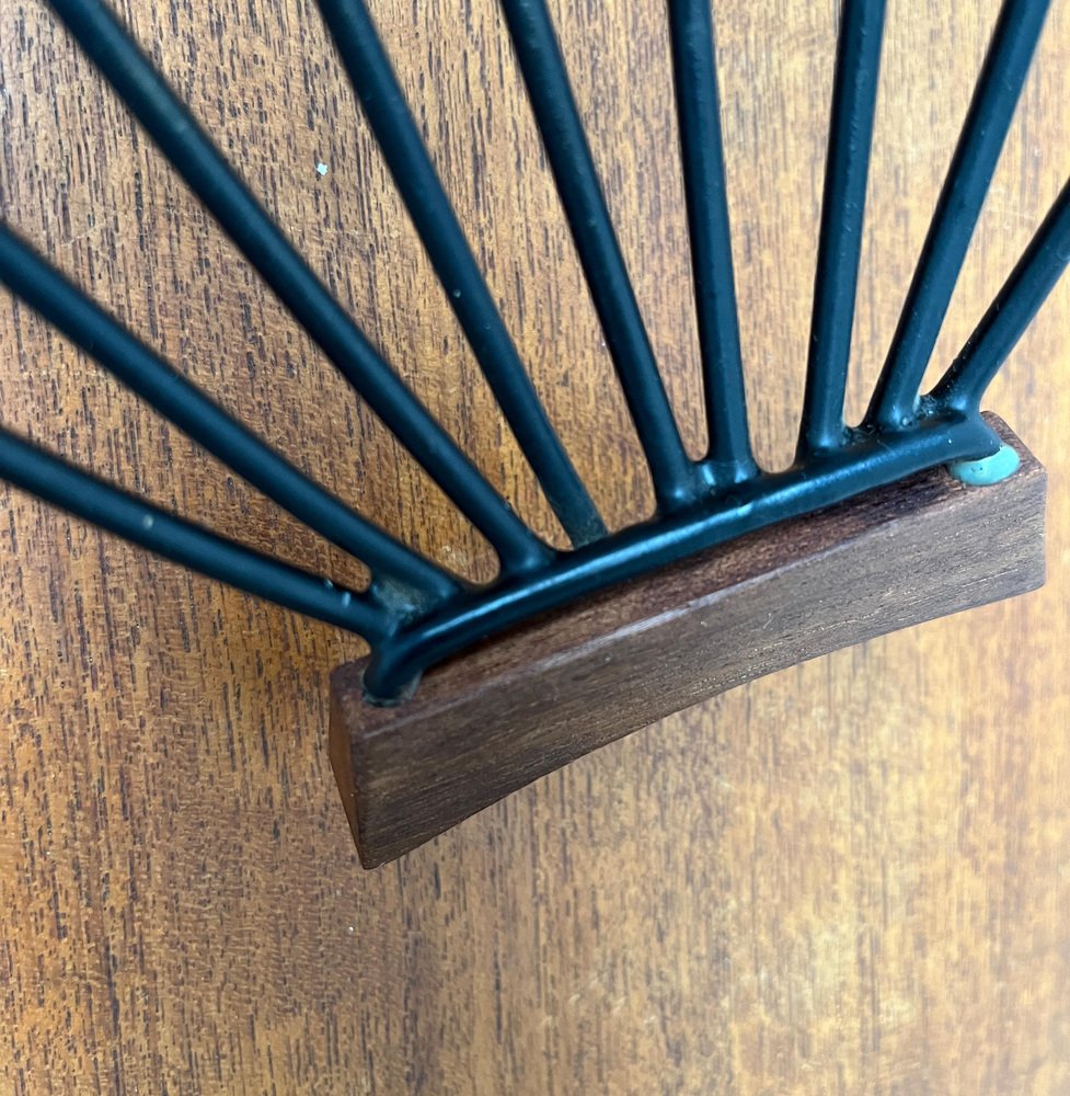 Mid-Century String Fruit Bowl with Teak Handle, 1960s for sale at Pamono