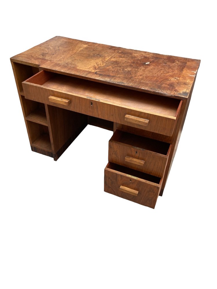 Art Deco 5-Drawer Desk with Cubby Holes for sale at Pamono