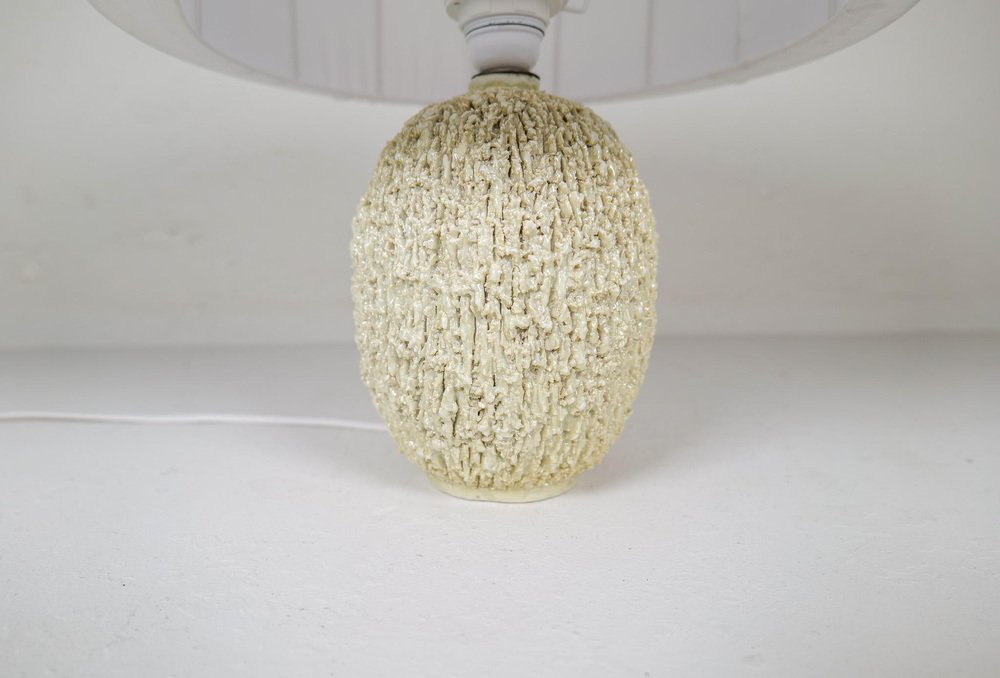 Lampada da tavolo grande Chamotte Mid-Century moderna attribuita a ...
