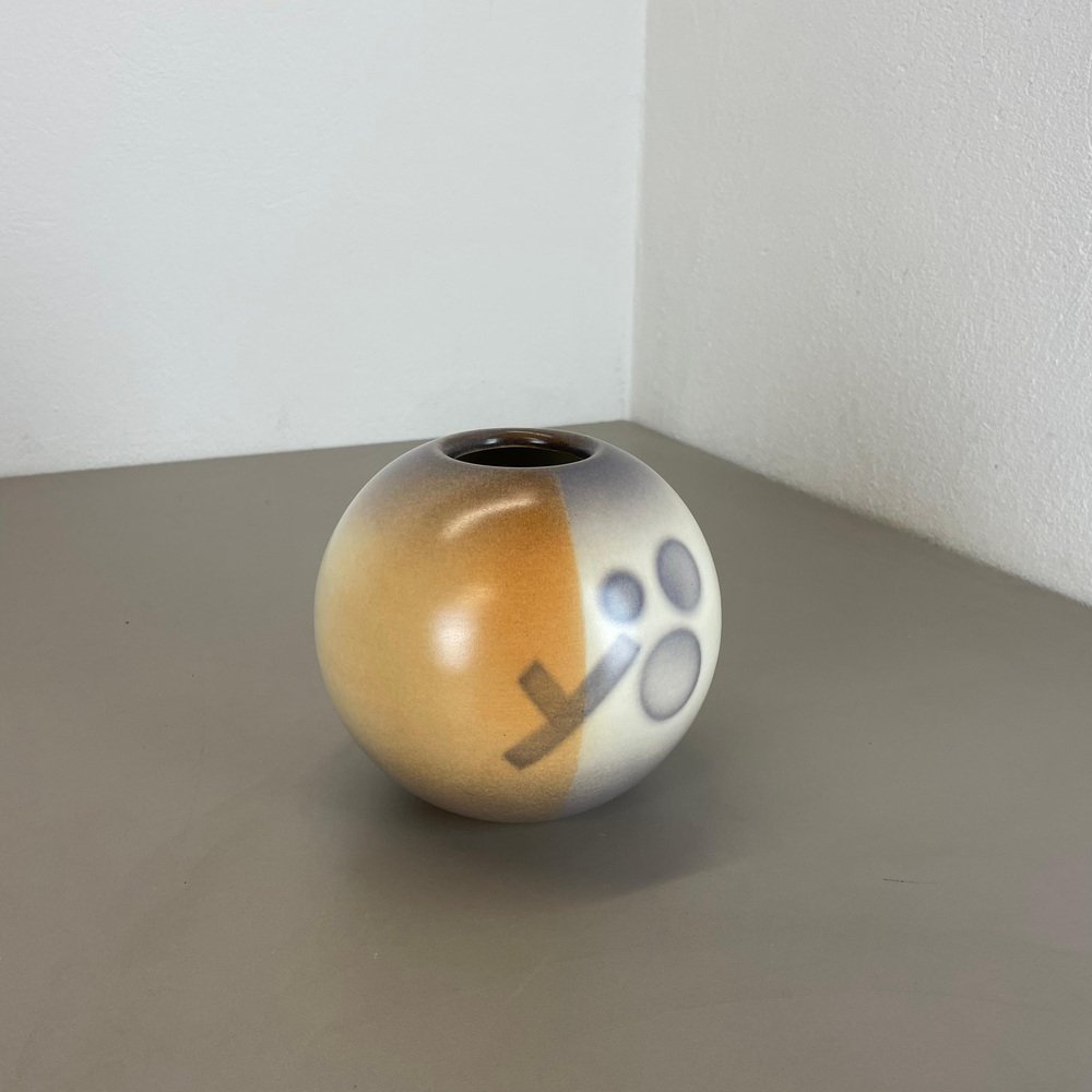 Bauhaus Ceramic Pottery Vase attributed to Karlsruher Majolika, Germany ...