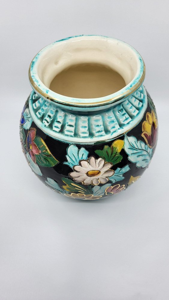 Vintage Ceramic Ball Vase from Vallauris, 1960s for sale at Pamono