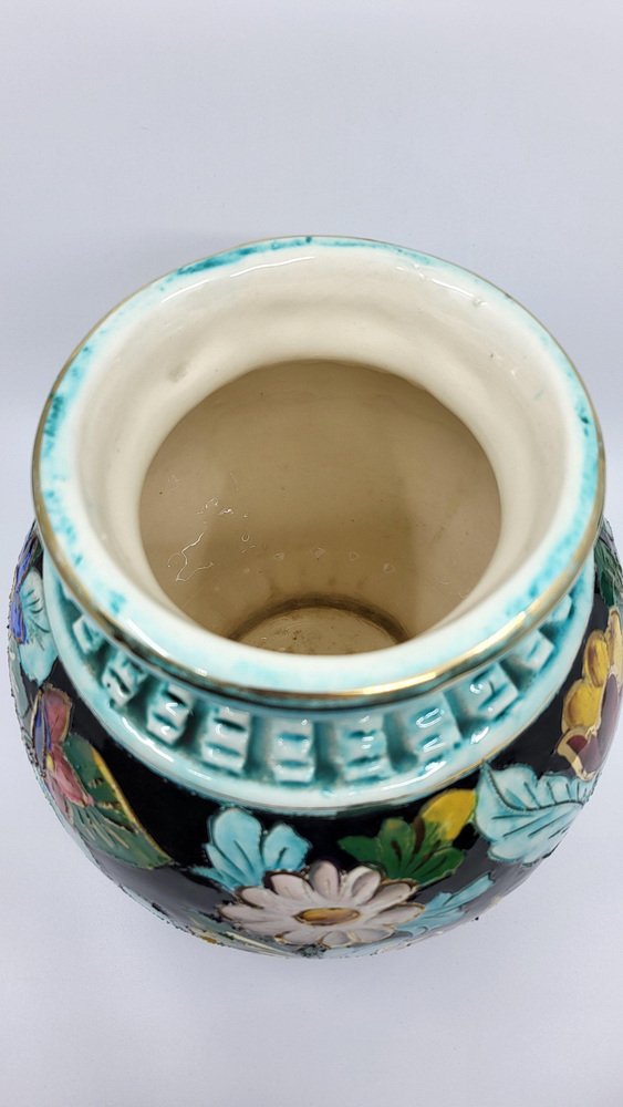 Vintage Ceramic Ball Vase from Vallauris, 1960s for sale at Pamono