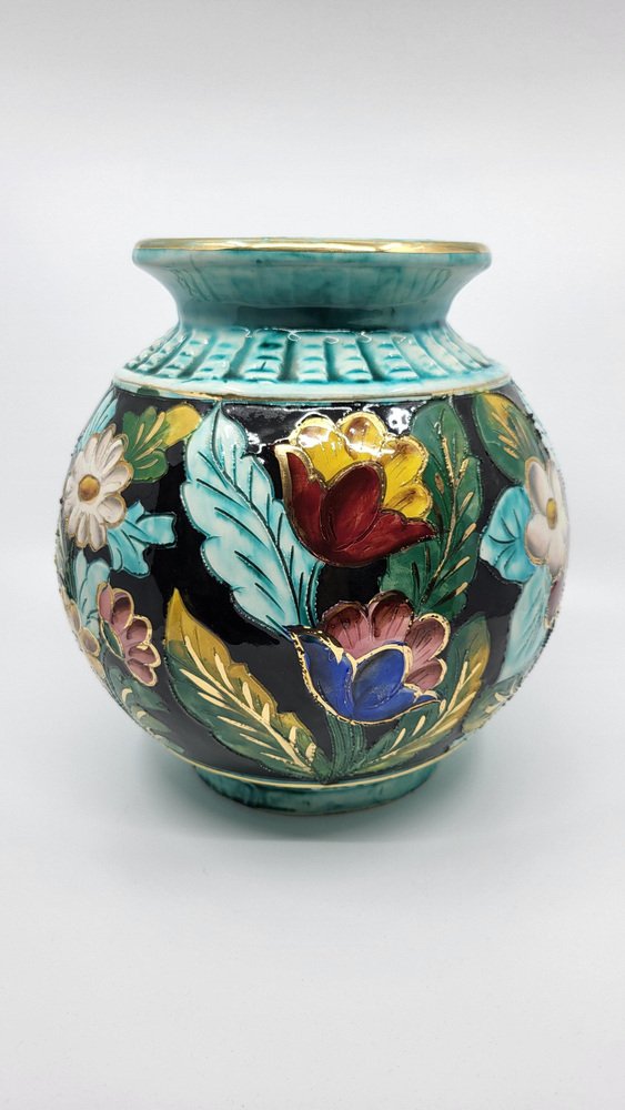 Vintage Ceramic Ball Vase from Vallauris, 1960s for sale at Pamono