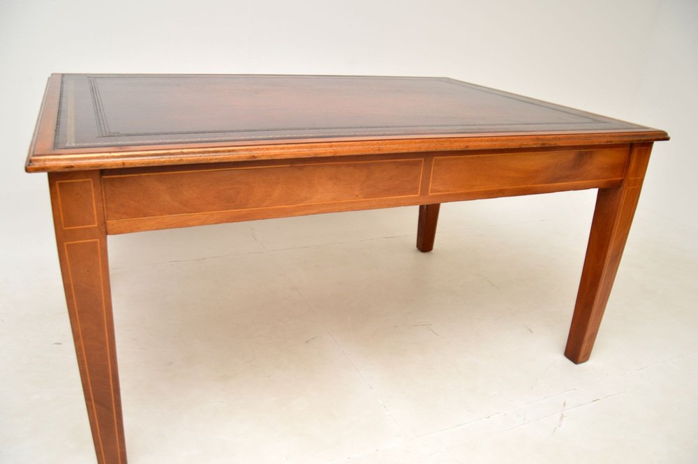 Large Edwardian Library Table or Desk, 1890s for sale at Pamono