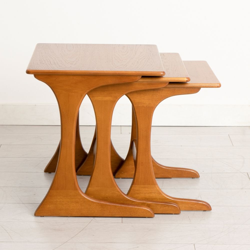 Mid-Century Nest of Tables in Teak, 1960s for sale at Pamono