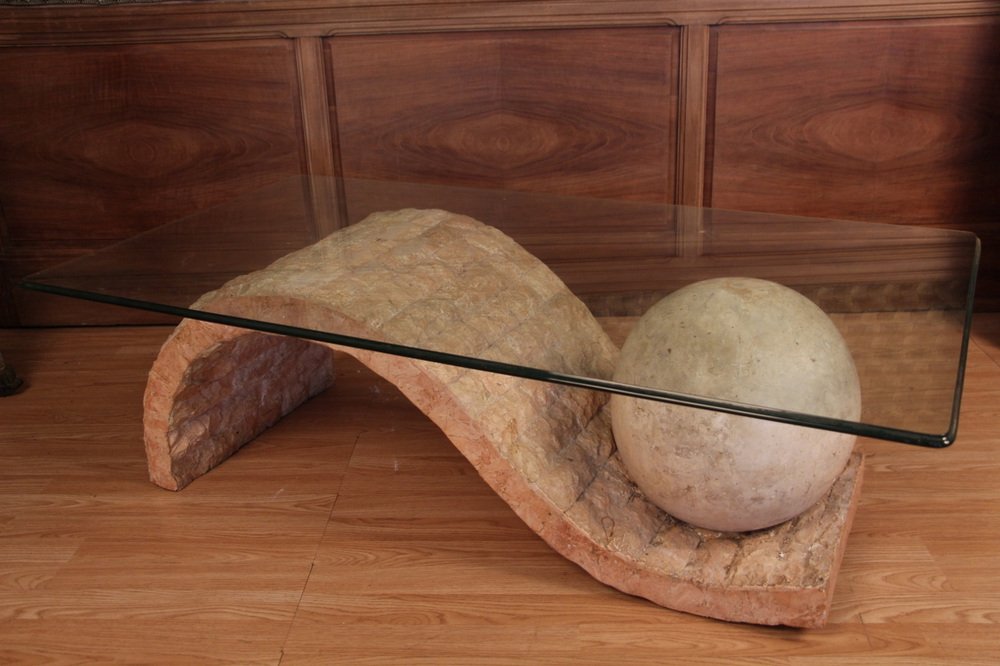 Mactan Stone Coffee Table by Magnussen Ponte, 1980s for sale at Pamono