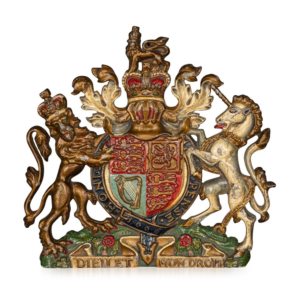 20th Century British Cast Iron & Painted Royal Warrant, 1960s for sale ...