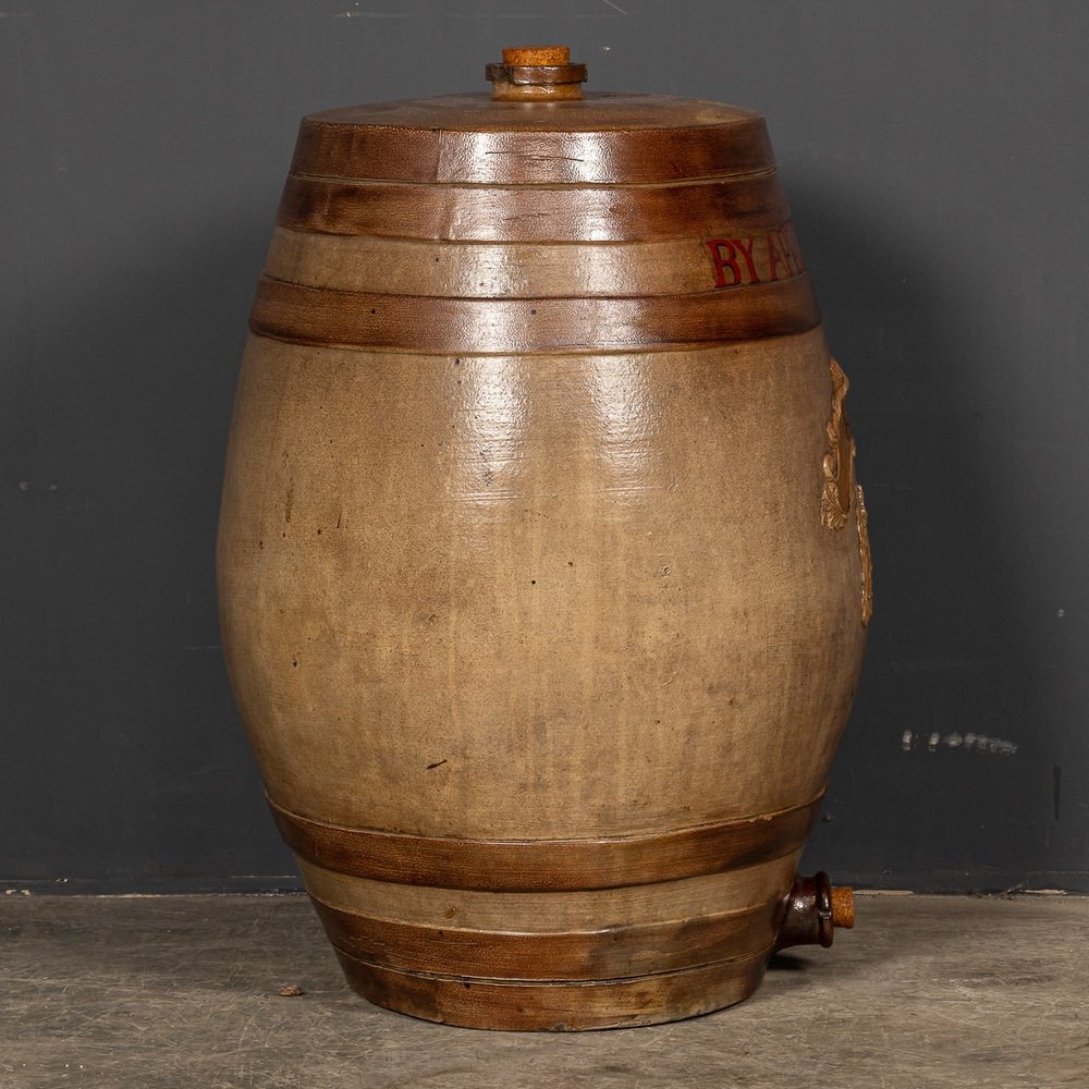 19th Century Victorian Stoneware Rum Barrel, 1860s for sale at Pamono