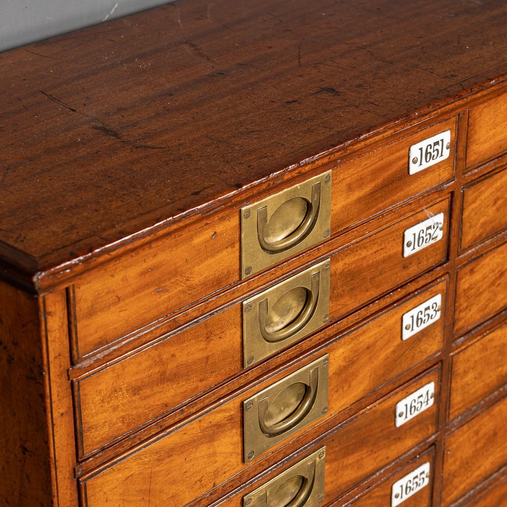 19th Century Victorian in Mahogany 24 Bank Drawers, 1890s for sale at ...