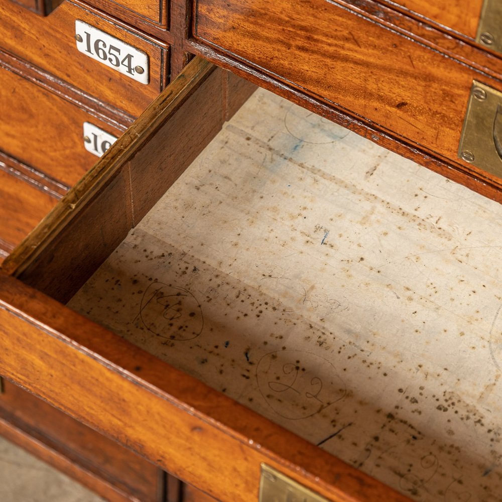 19th Century Victorian in Mahogany 24 Bank Drawers, 1890s for sale at ...