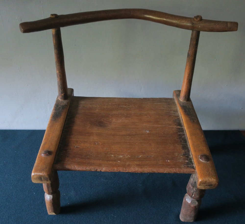 Hand-Carved Low Chairs, Ivory Coast, Set of 2 for sale at Pamono