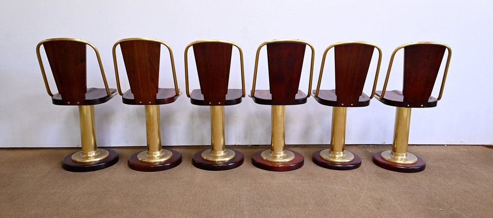 Early 20th Century Liner Chairs, England, Set of 6 for sale at Pamono